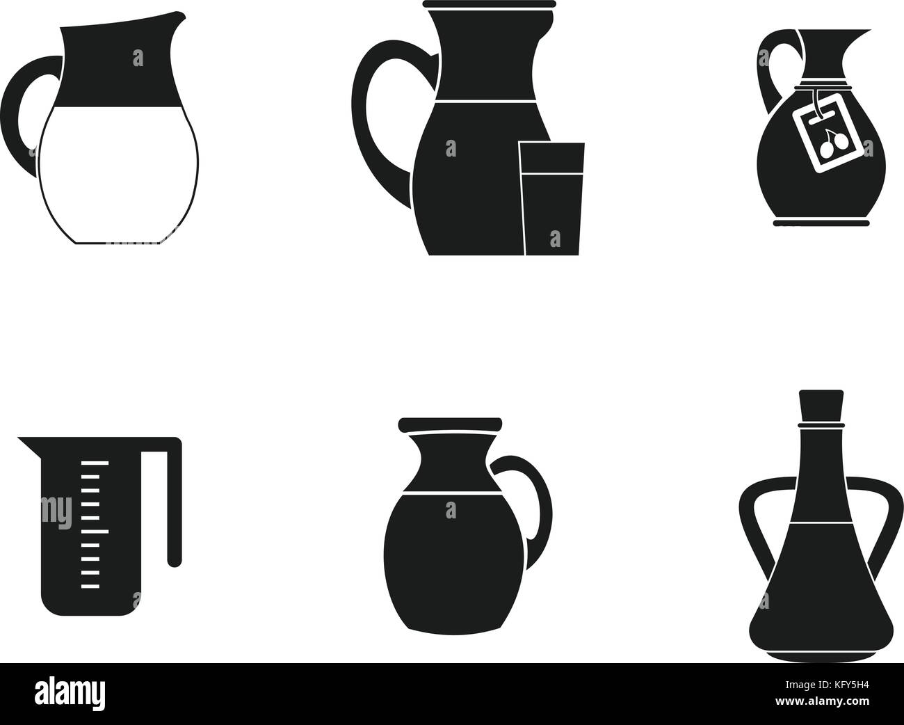 Jug icon set, simple style Stock Vector Image & Art - Alamy
