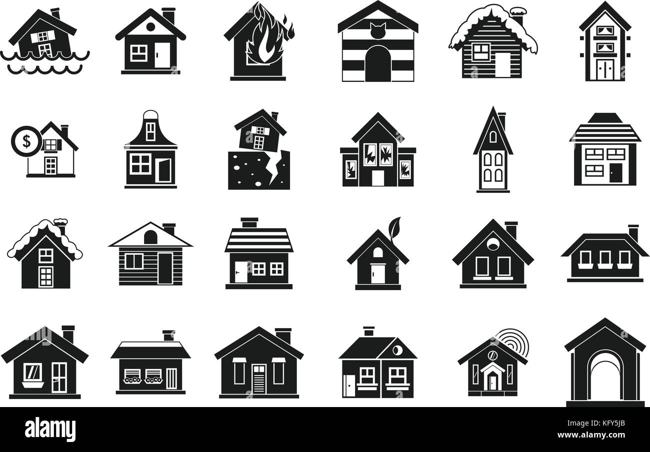 House icon set, simple style Stock Vector Image & Art - Alamy