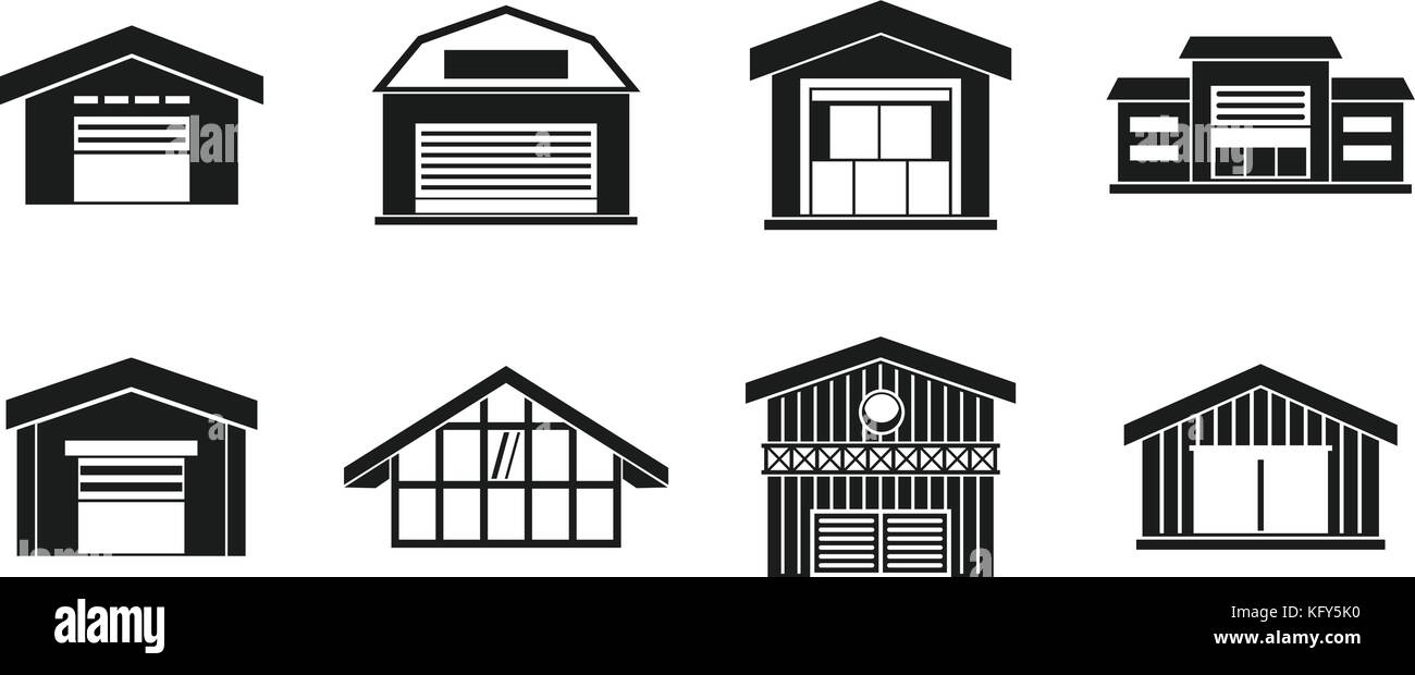 Warehouse icon set, simple style Stock Vector Image & Art - Alamy