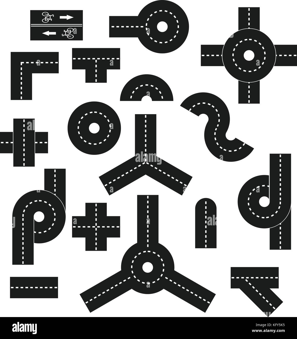 Road direction icon set, simple style Stock Vector Image & Art - Alamy