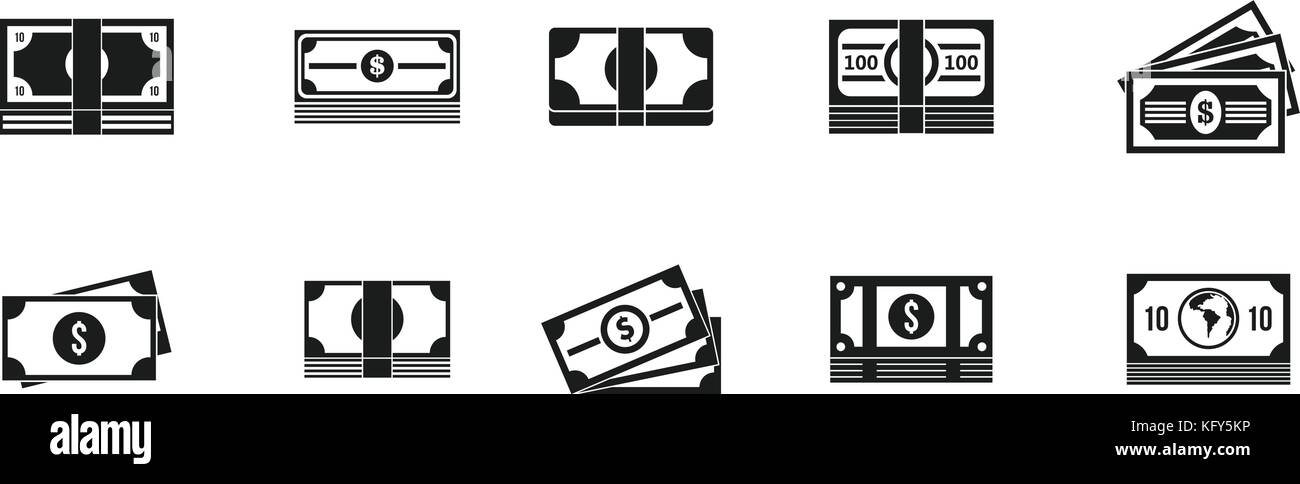 Dollar icon set, simple style Stock Vector Image & Art - Alamy