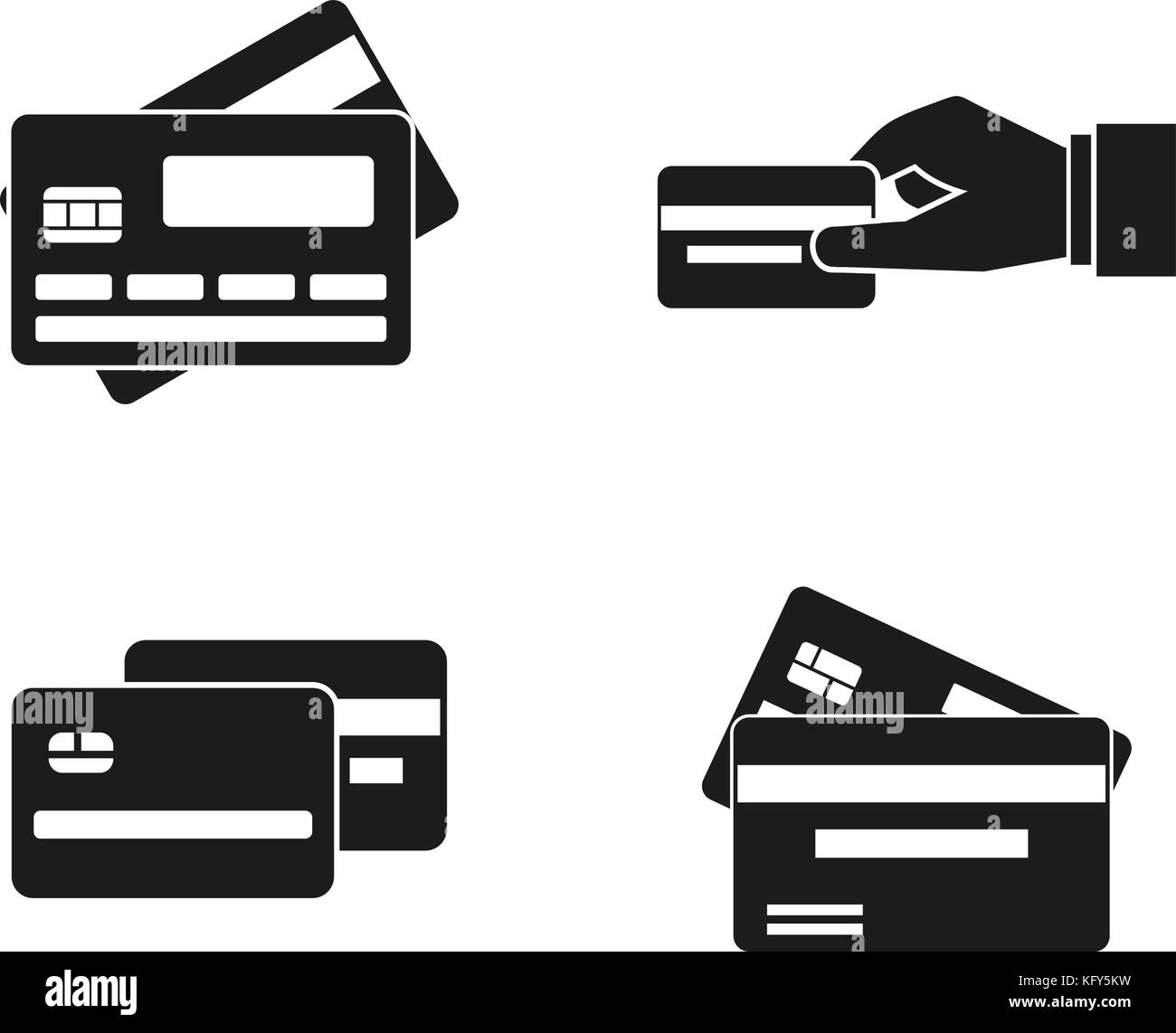 Credit card icon set, simple style Stock Vector Image & Art - Alamy