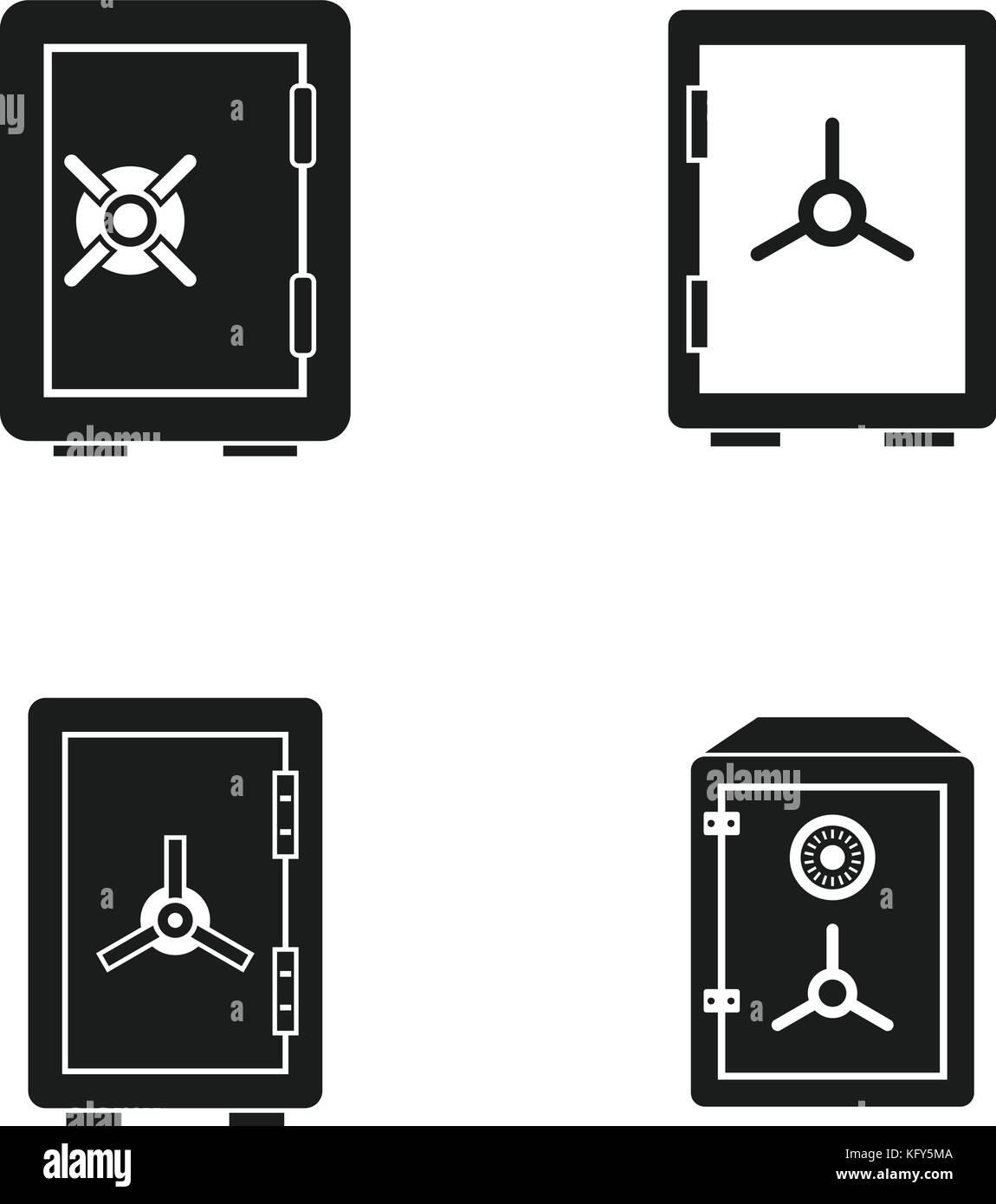 Safe icon set, simple style Stock Vector Image & Art - Alamy