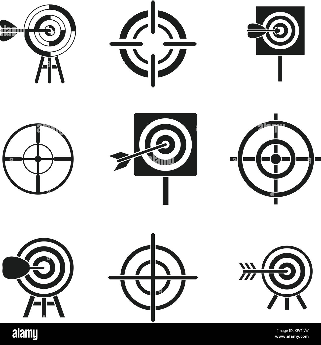 Target icon set, simple style Stock Vector Image & Art - Alamy