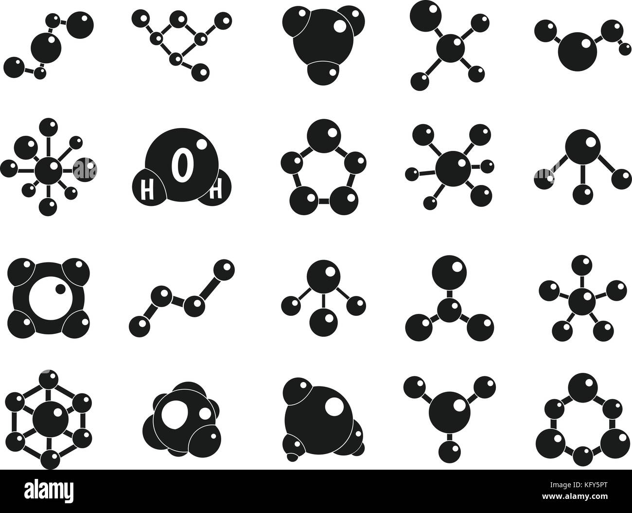 Molecule icon set, simple style Stock Vector Image & Art - Alamy