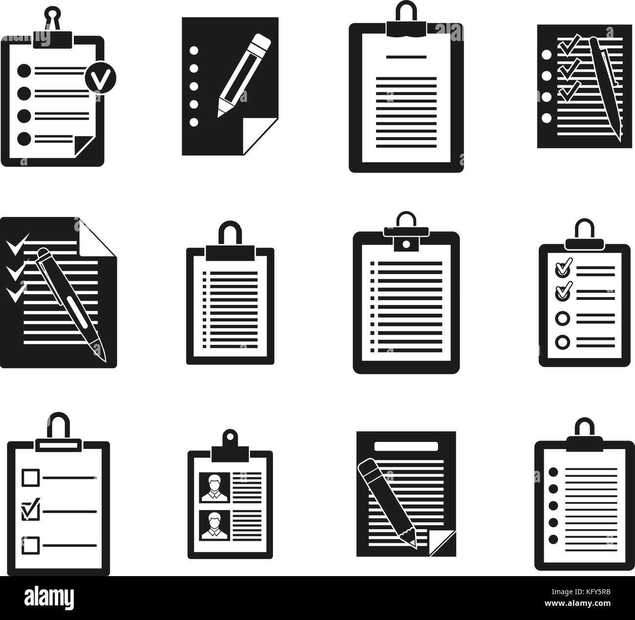 To do list icon set, simple style Stock Vector Image & Art - Alamy