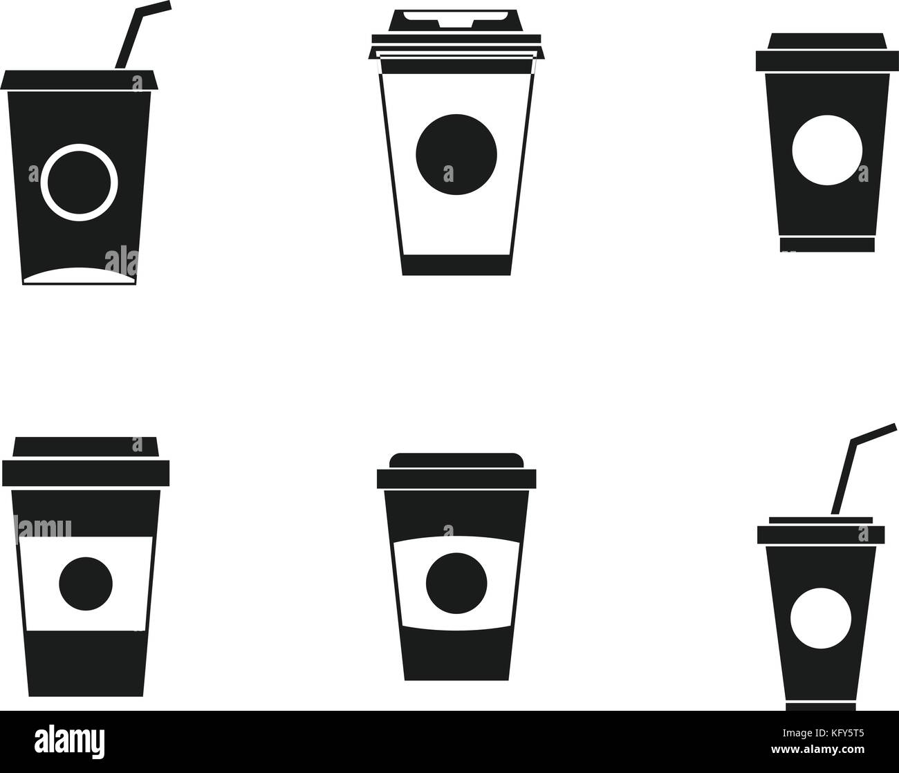 Plastic cup icon set, simple style Stock Vector Image & Art - Alamy