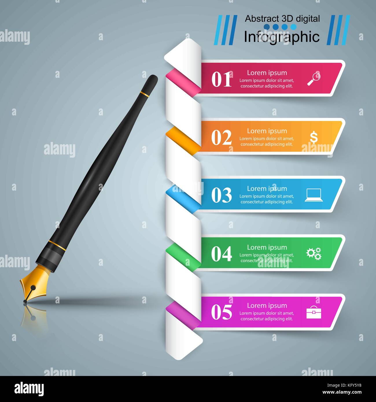 Business Infographics. Ink pen icon Stock Vector Image & Art - Alamy