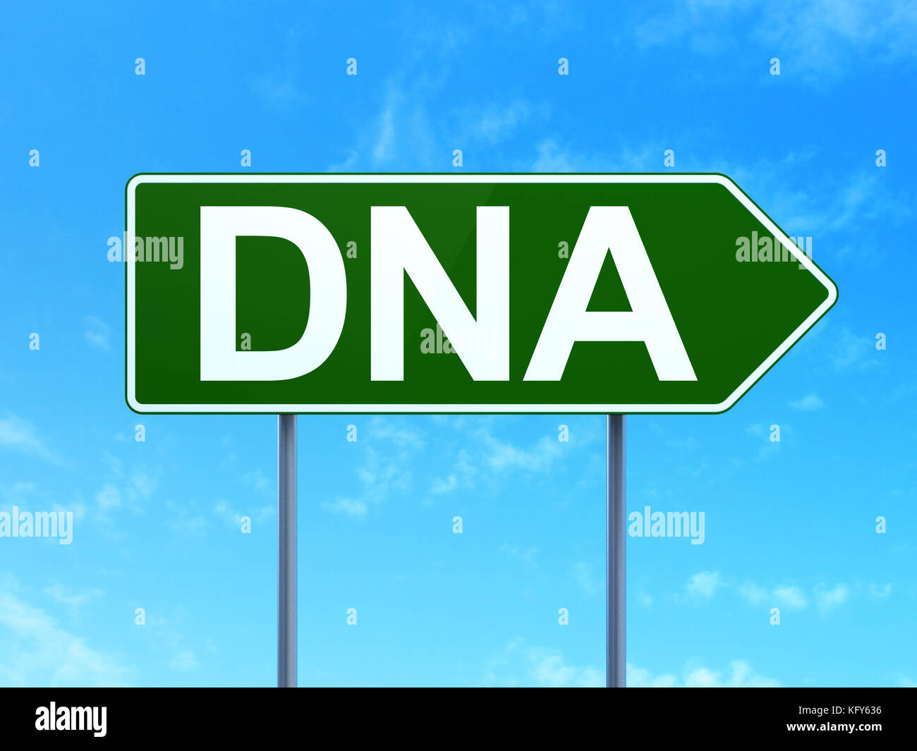 Medicine concept: DNA on road sign background Stock Photo - Alamy