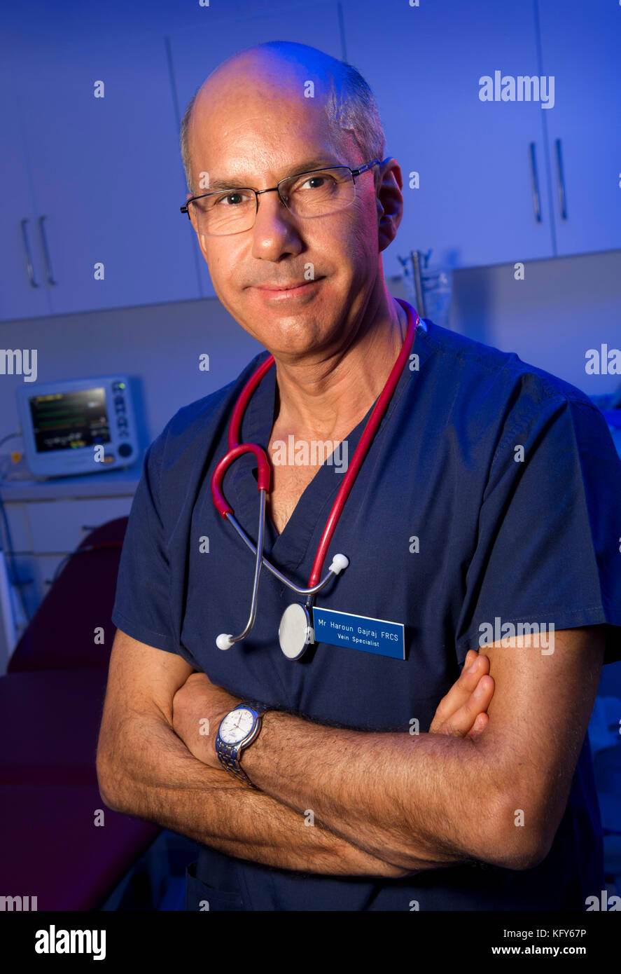 Dr.Haroun Gajraj at his Melbury Clinic Stock Photo - Alamy