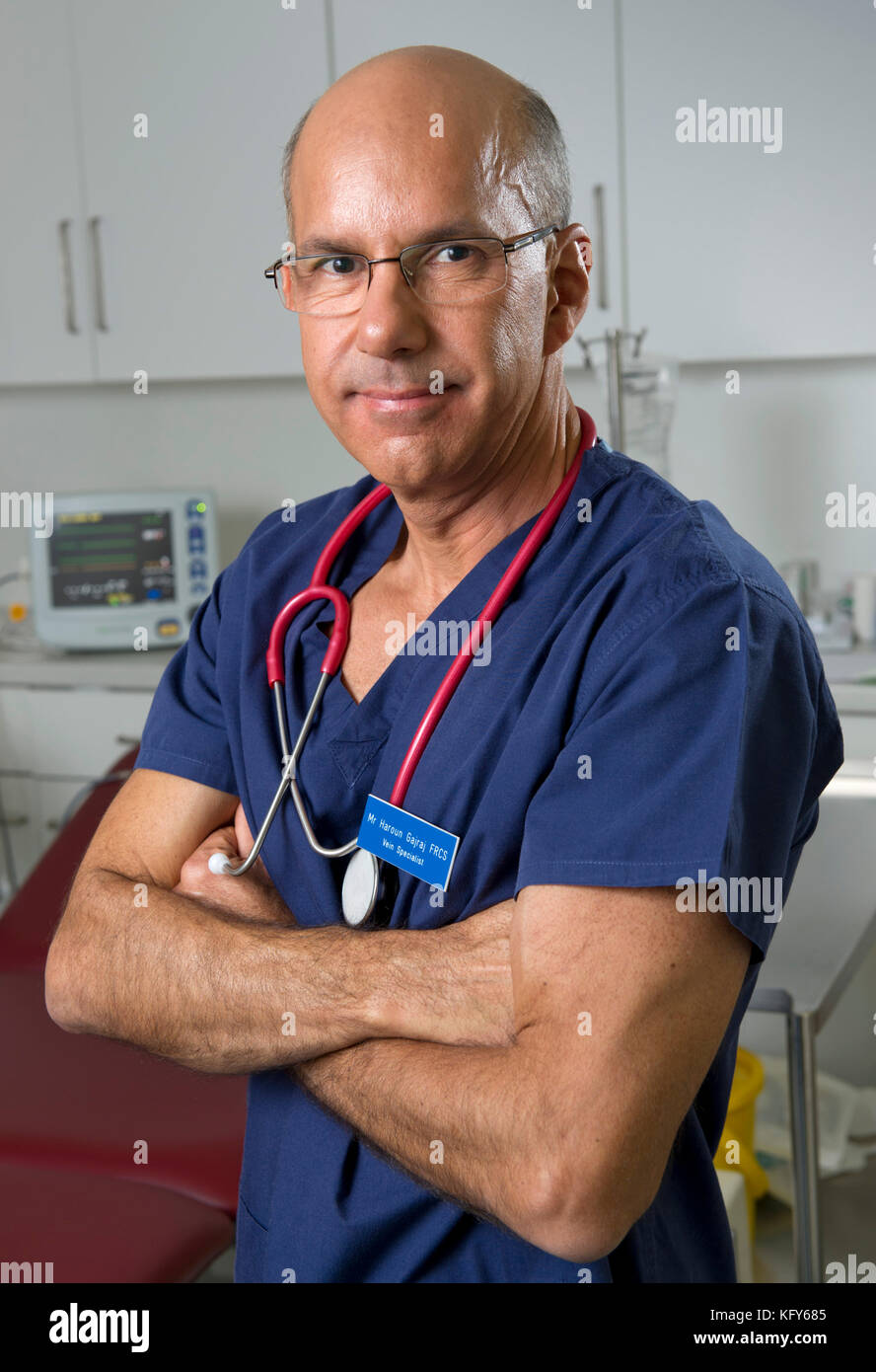 Dr.Haroun Gajraj at his Melbury Clinic Stock Photo - Alamy