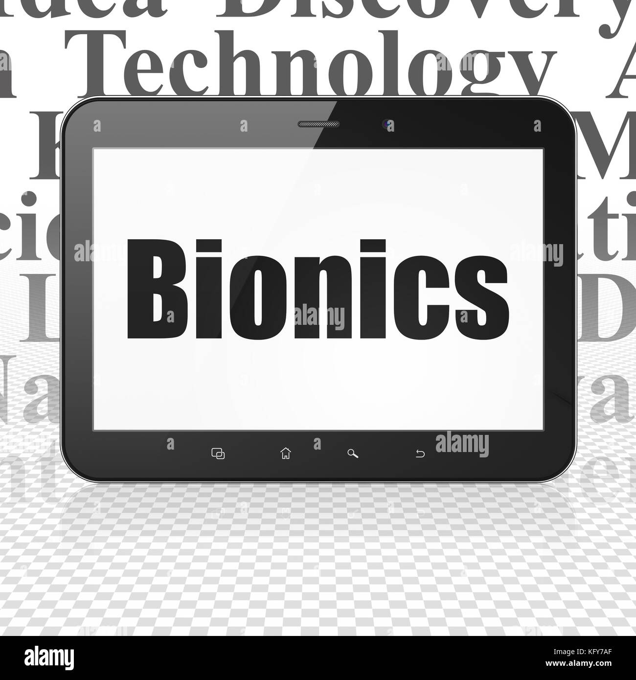 Science concept: Tablet Computer with Bionics on display Stock Photo ...