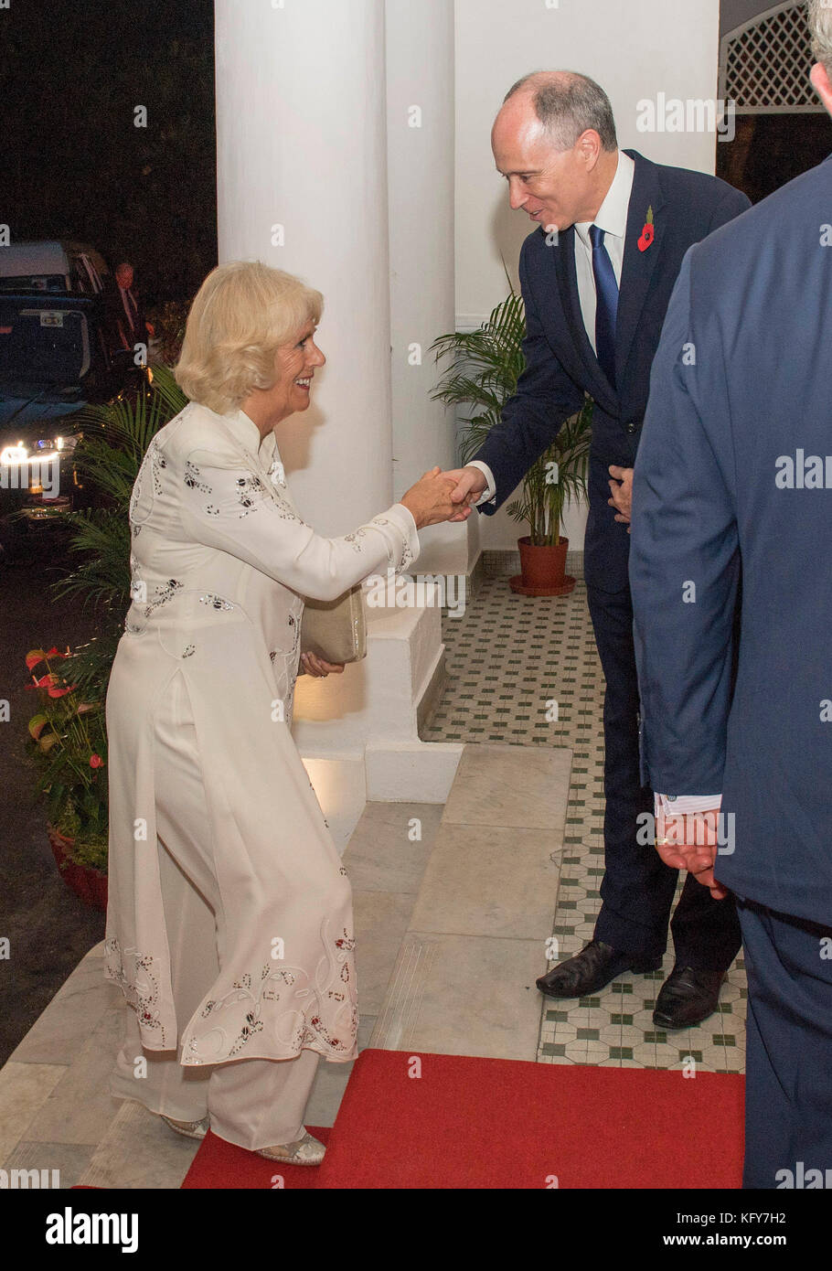 The Duchess of Cornwall is received by British High Commissioner Scott ...