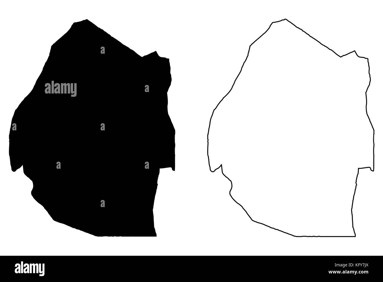 Swaziland map vector illustration, scribble sketch Swaziland Stock ...
