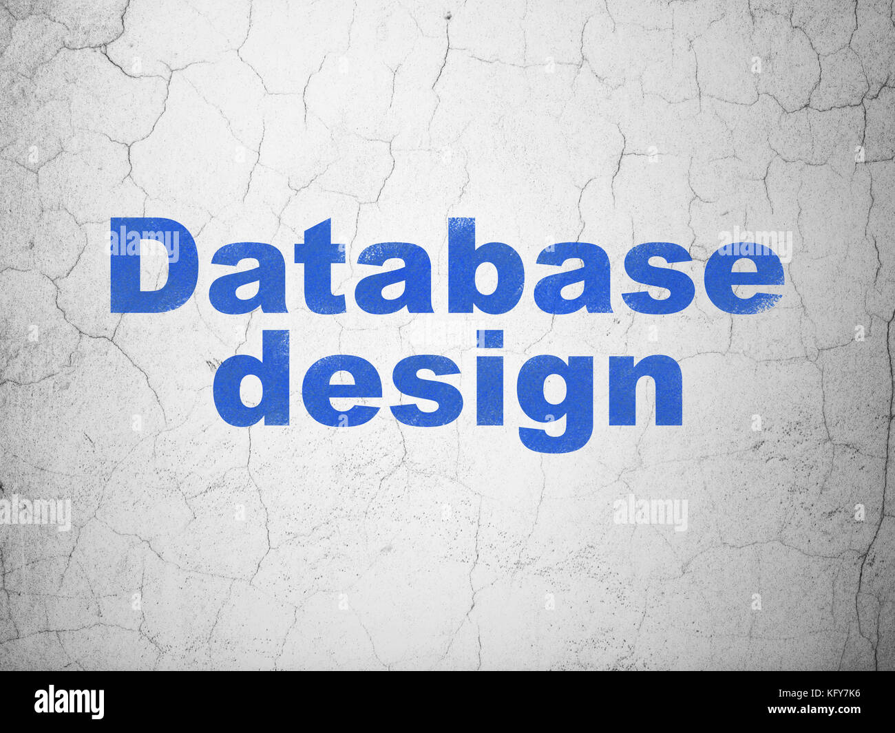 Database concept: Database Design on wall background Stock Photo - Alamy
