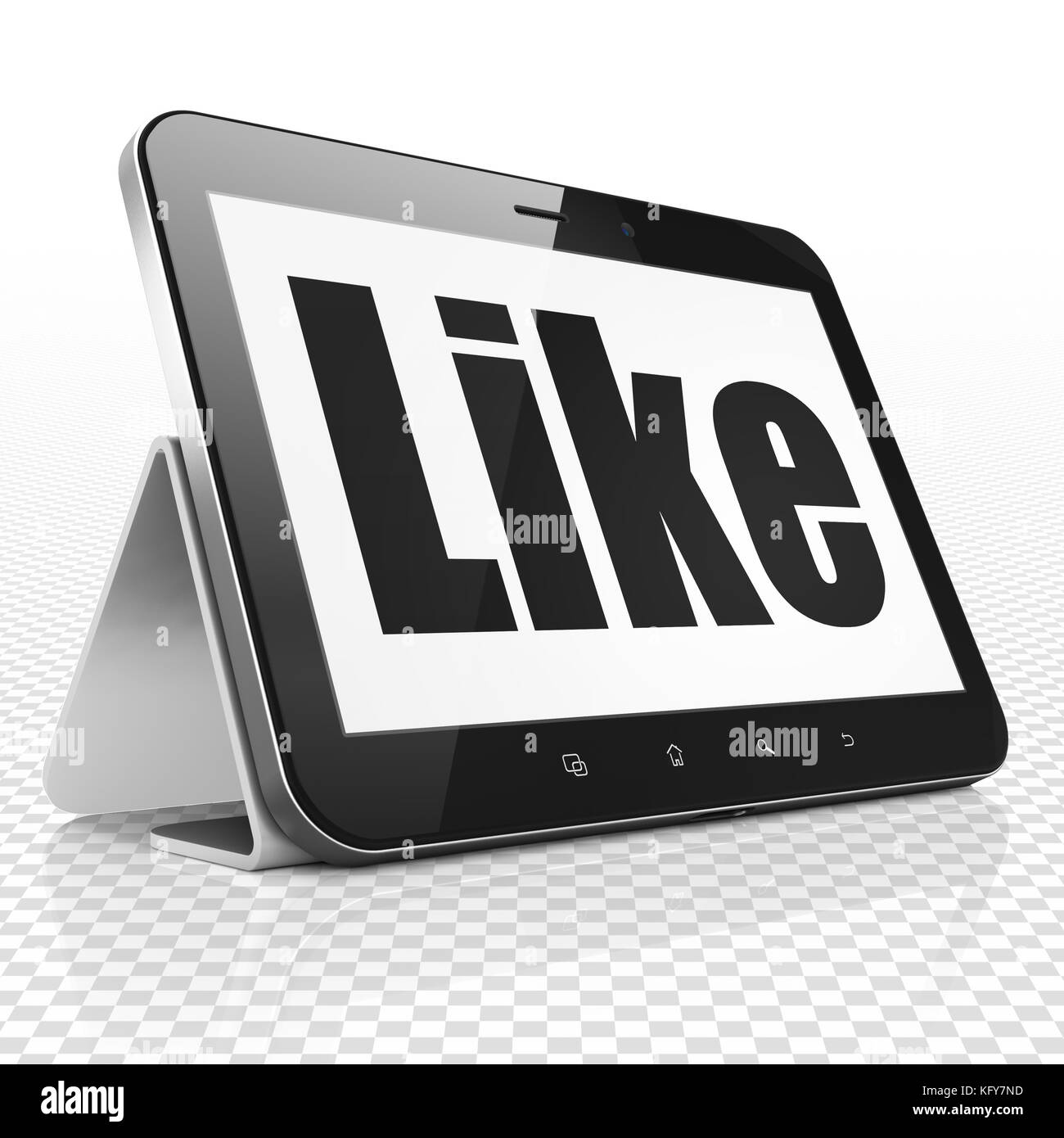 Network connect digital tablet Black and White Stock Photos & Images ...