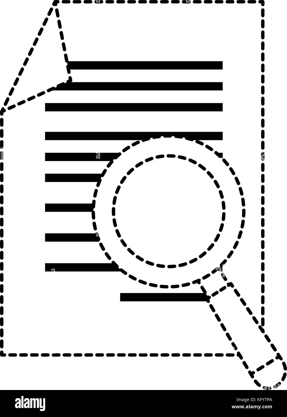 document with magnifying glass isolated icon vector illustration design ...