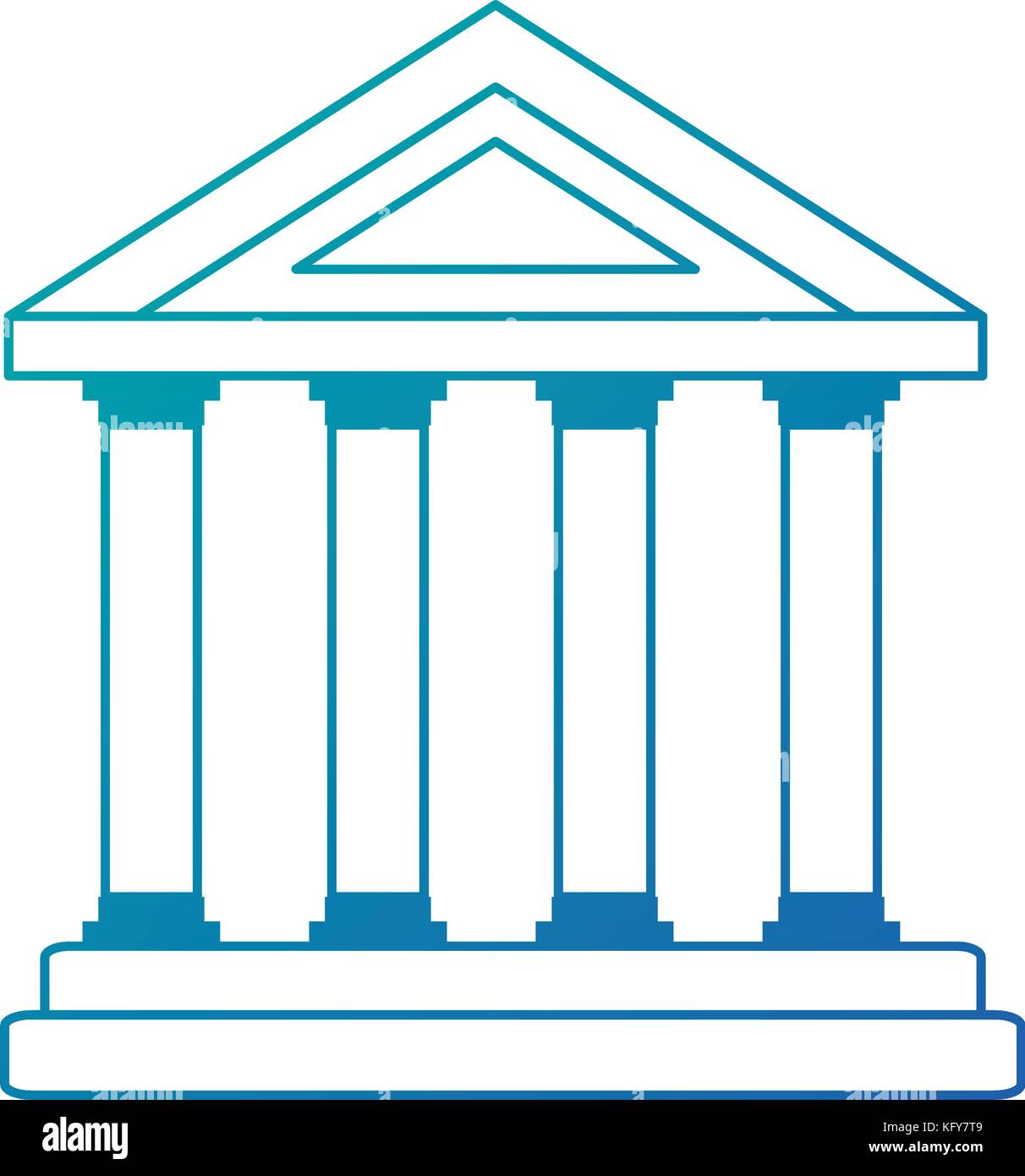 building with columns icon vector illustration design Stock Vector ...