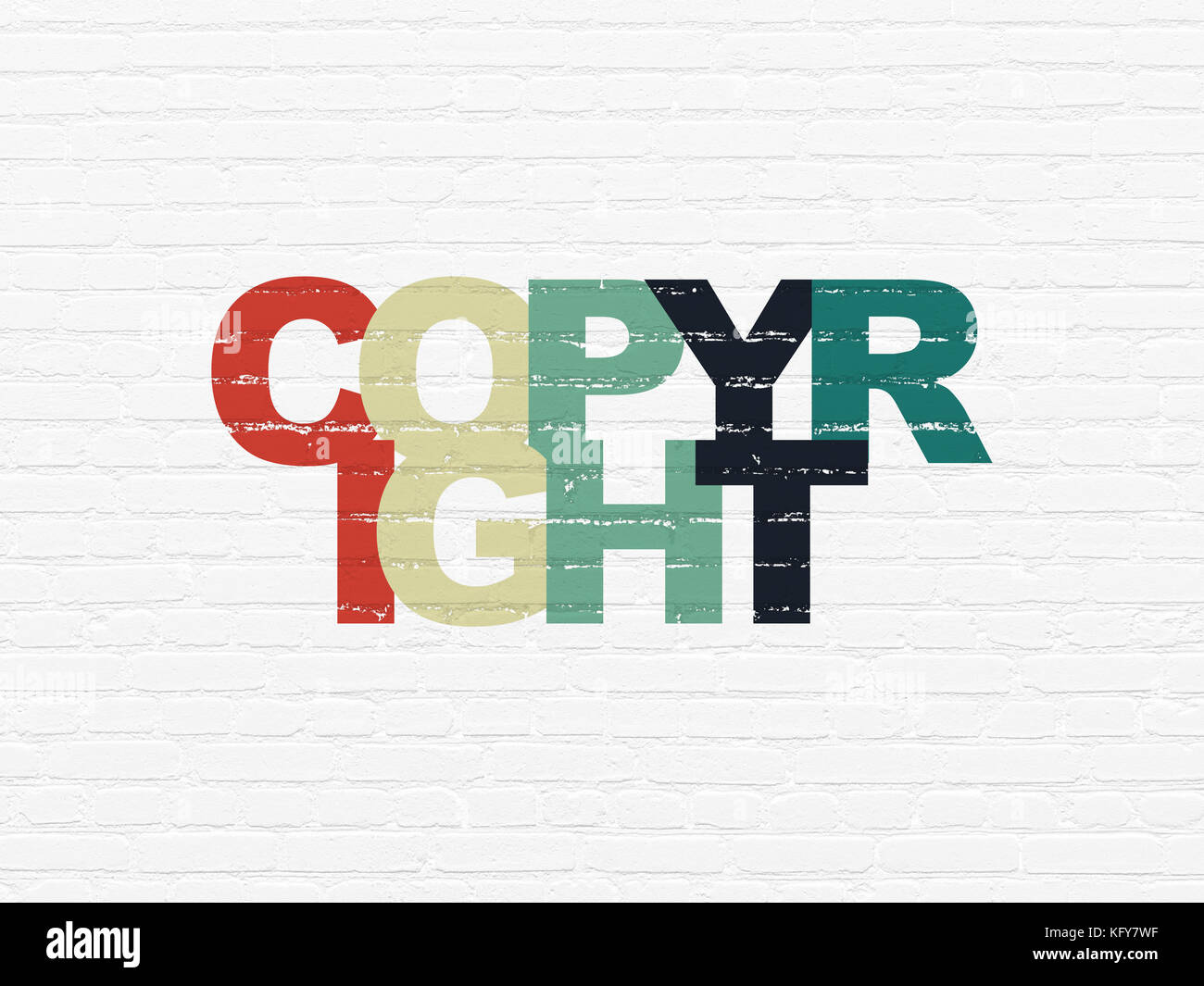 Law concept: Copyright on wall background Stock Photo - Alamy