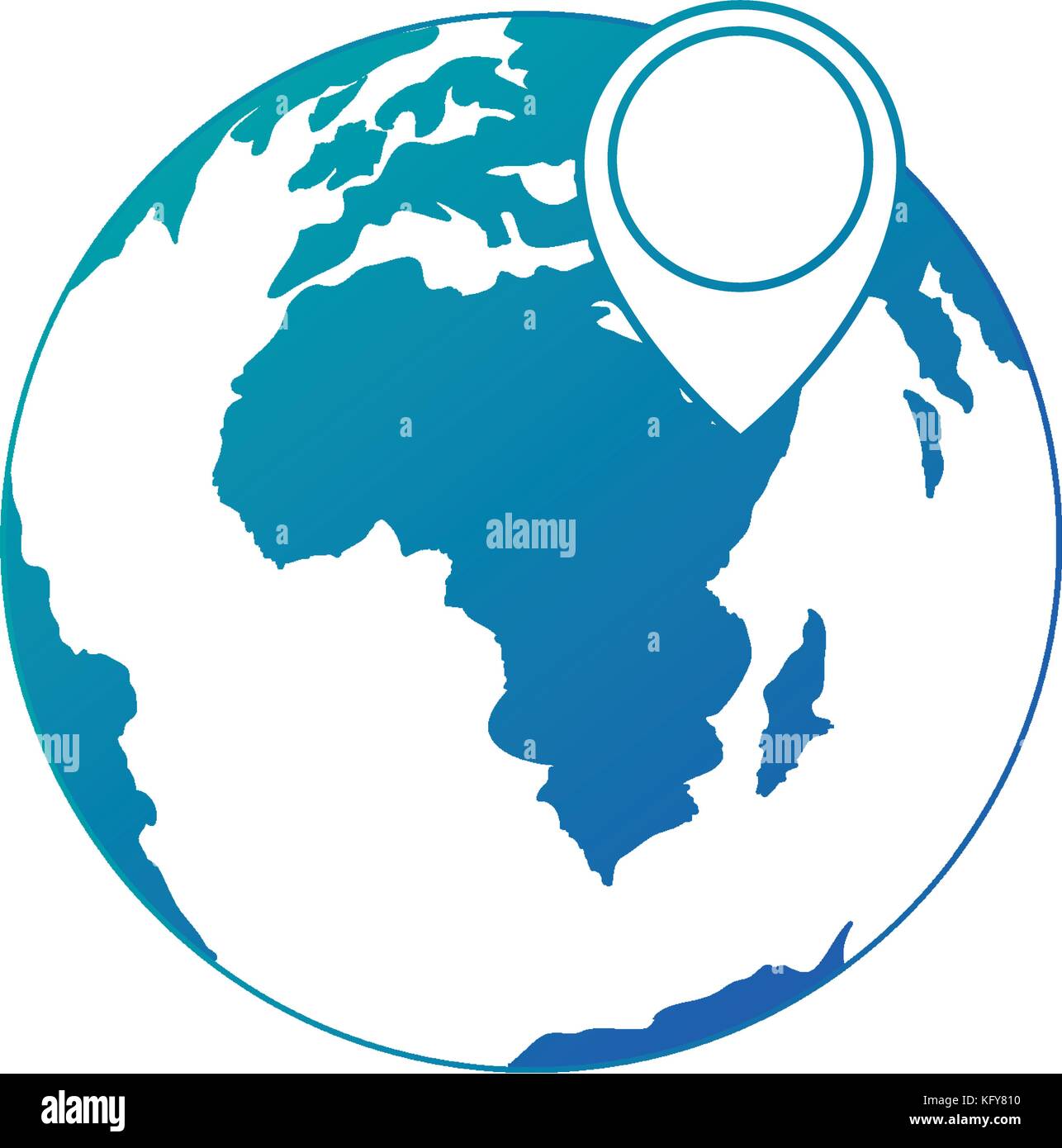 world planet earth with pointer vector illustration design Stock Vector ...