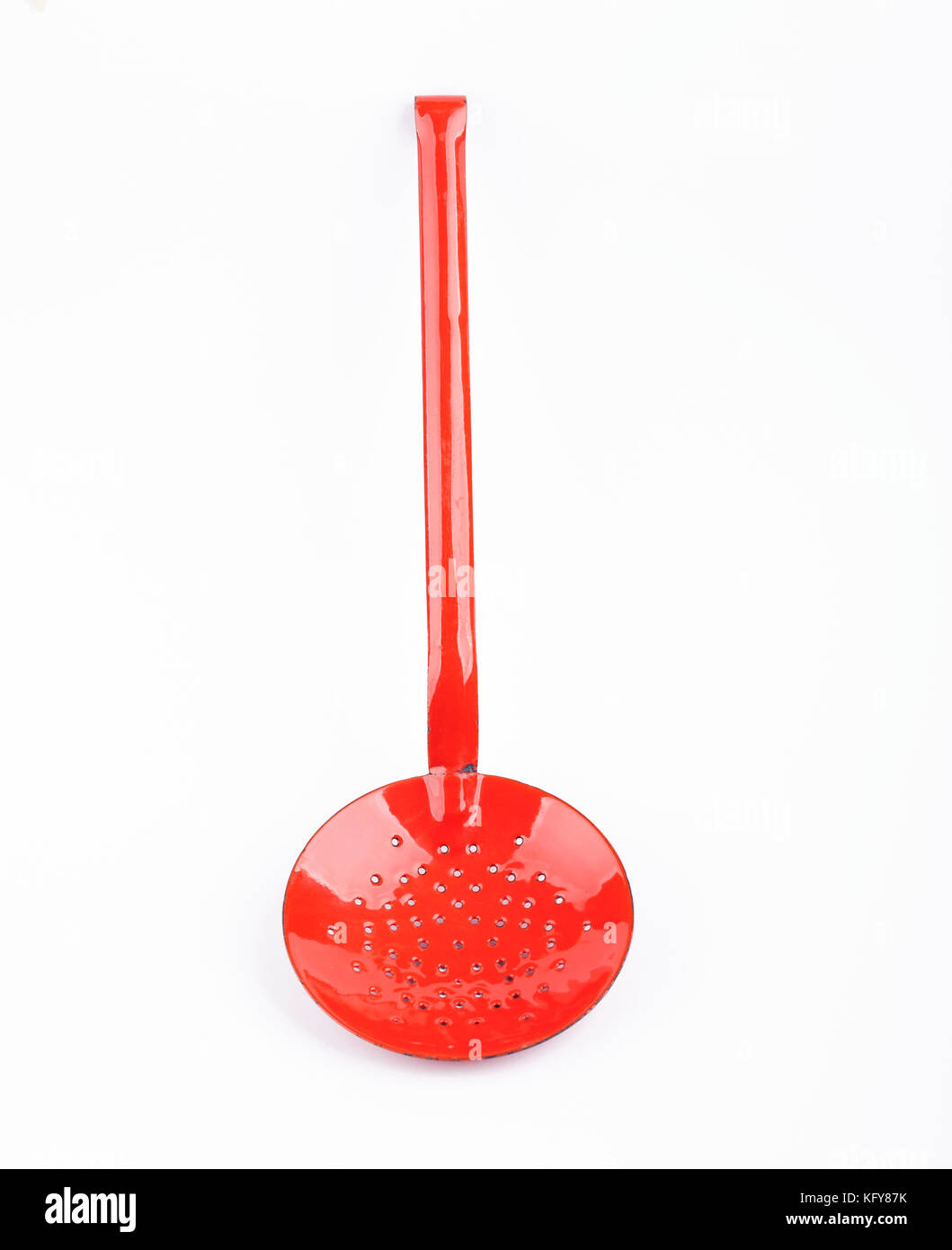 Old red spoon Stock Photo - Alamy