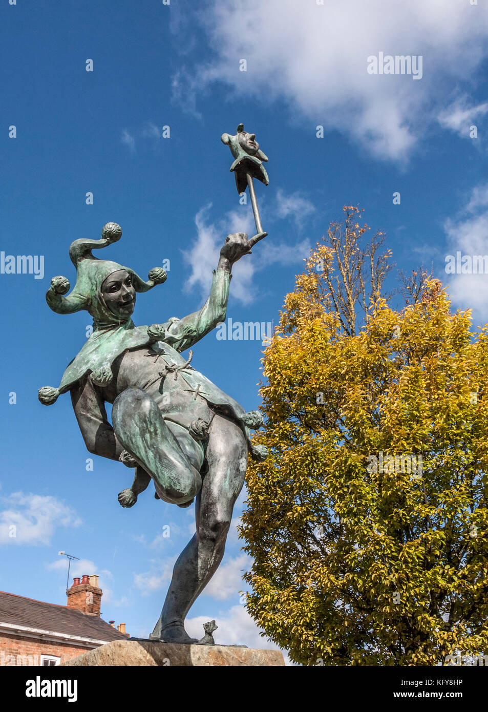 Statue of Puck, a fool character by William Shakespeare, in Stratford ...