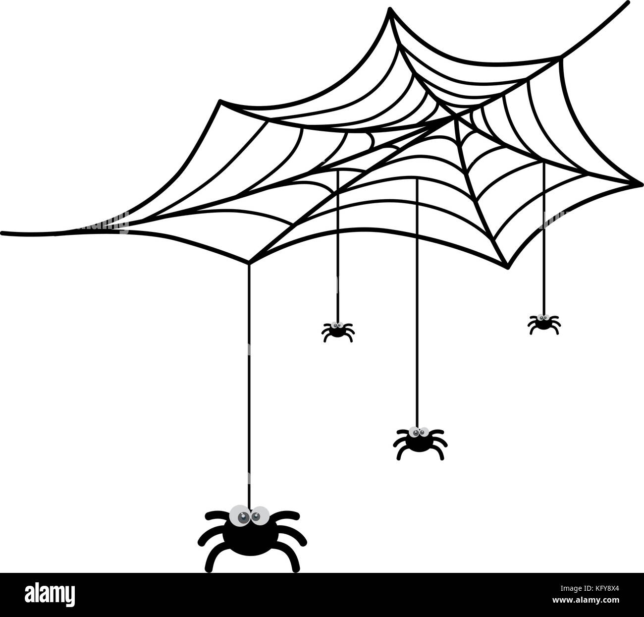 Cute Spider Web Clipart