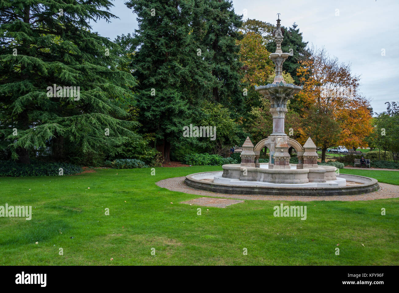 The Hitchman Fountain in Jephson Gardens in Leamington Spa, England, UK ...