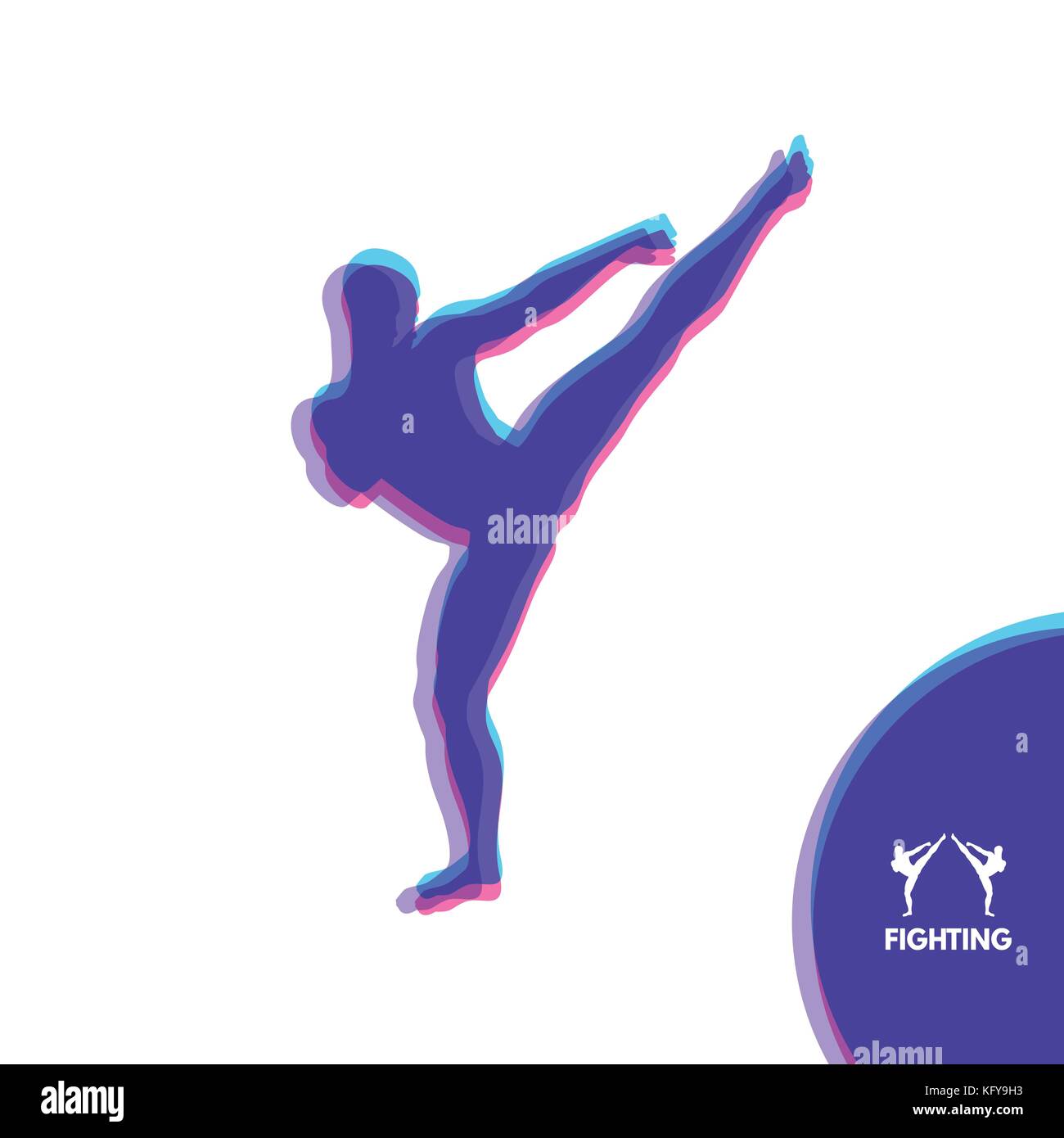 Dance High Kick Silhouette