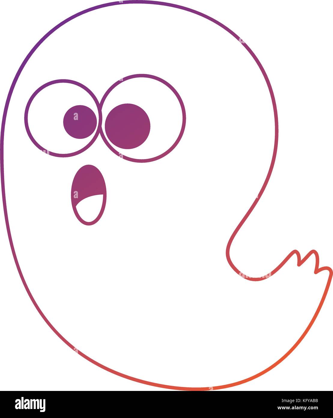 funny ghost halloween character vector illustration design Stock Vector ...
