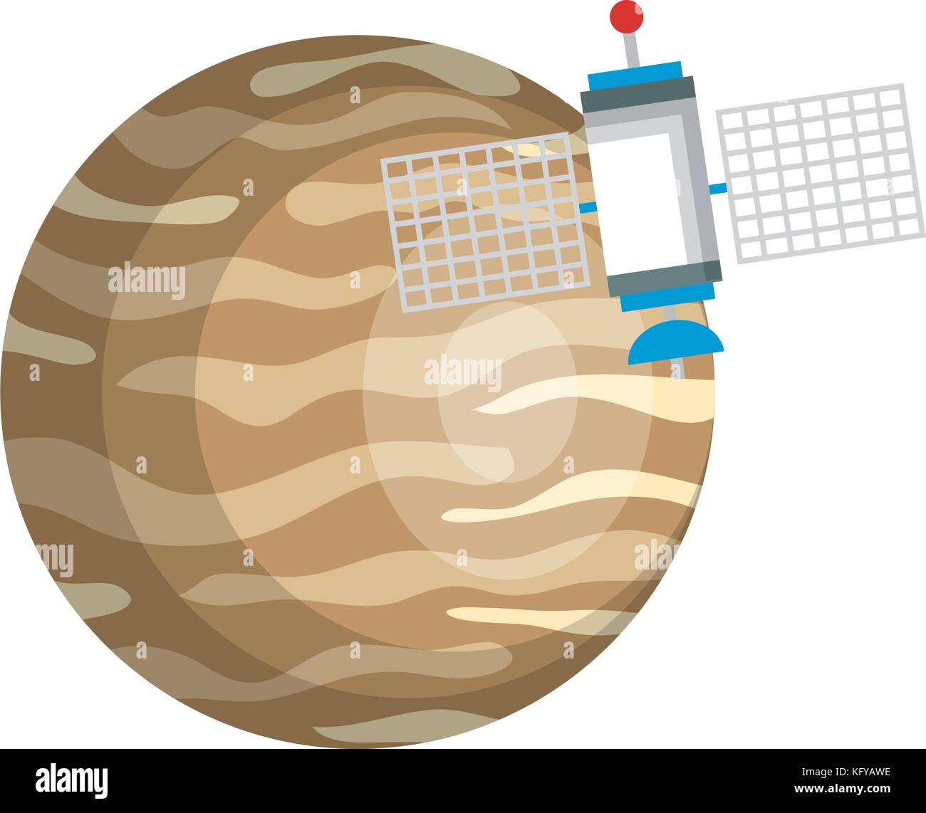 venus planet with satellite vector illustration design Stock Vector ...