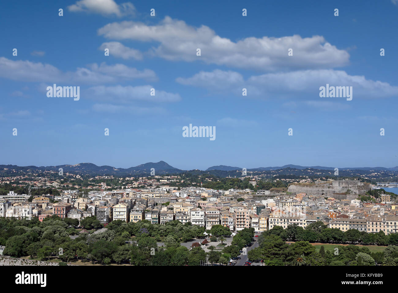 Corfu town cityscape summer season Stock Photo - Alamy