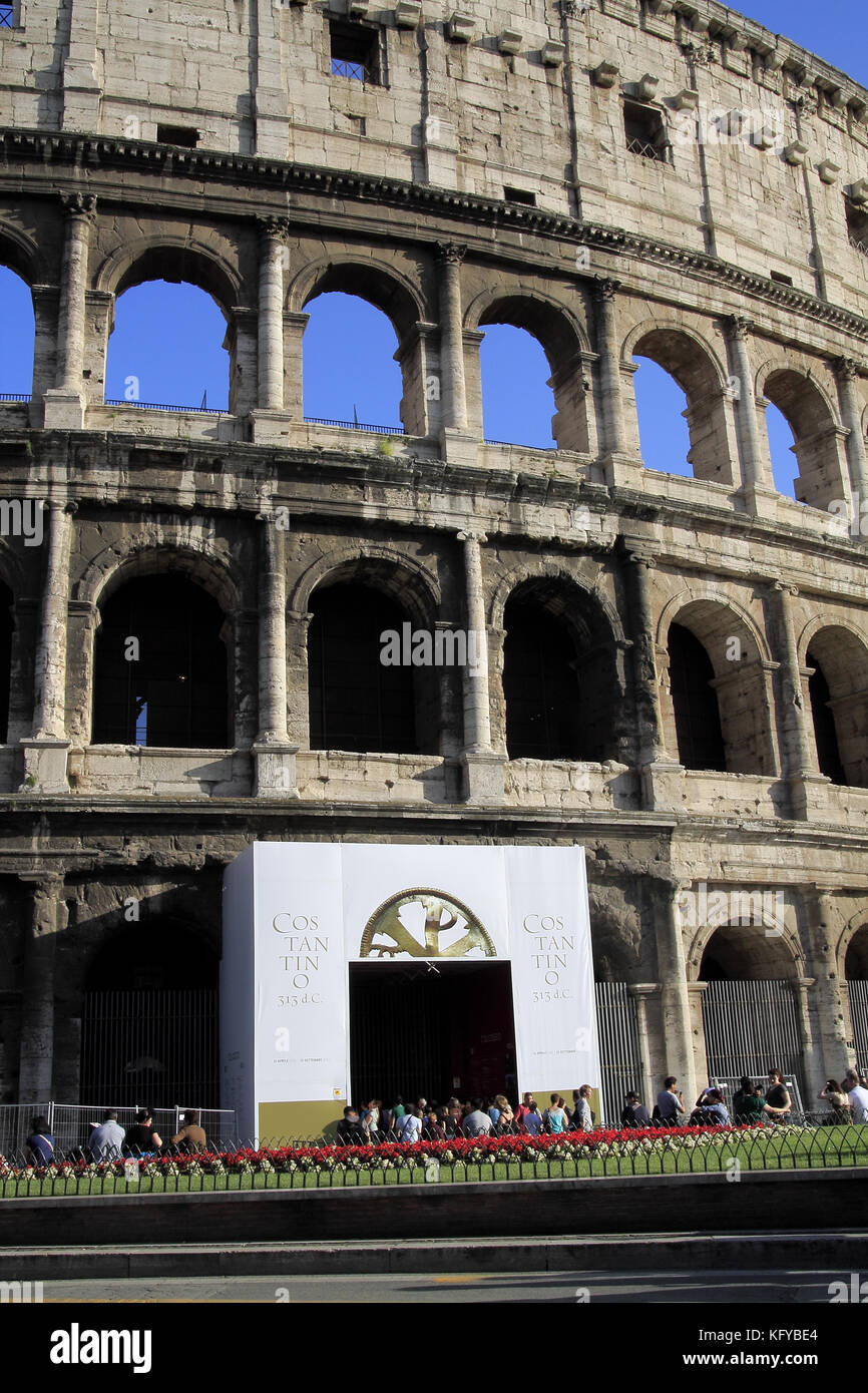 The Colosseum (Flavian Amphitheater). It is the largest amphitheater ...