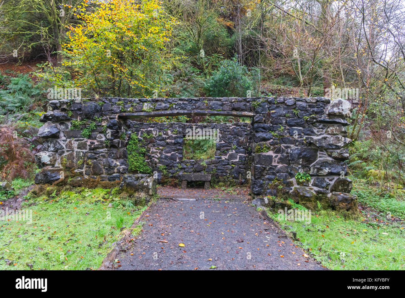 Castle Semple, Lochwinnoch, Scotland-October 28, 2017: Nature Trail at ...