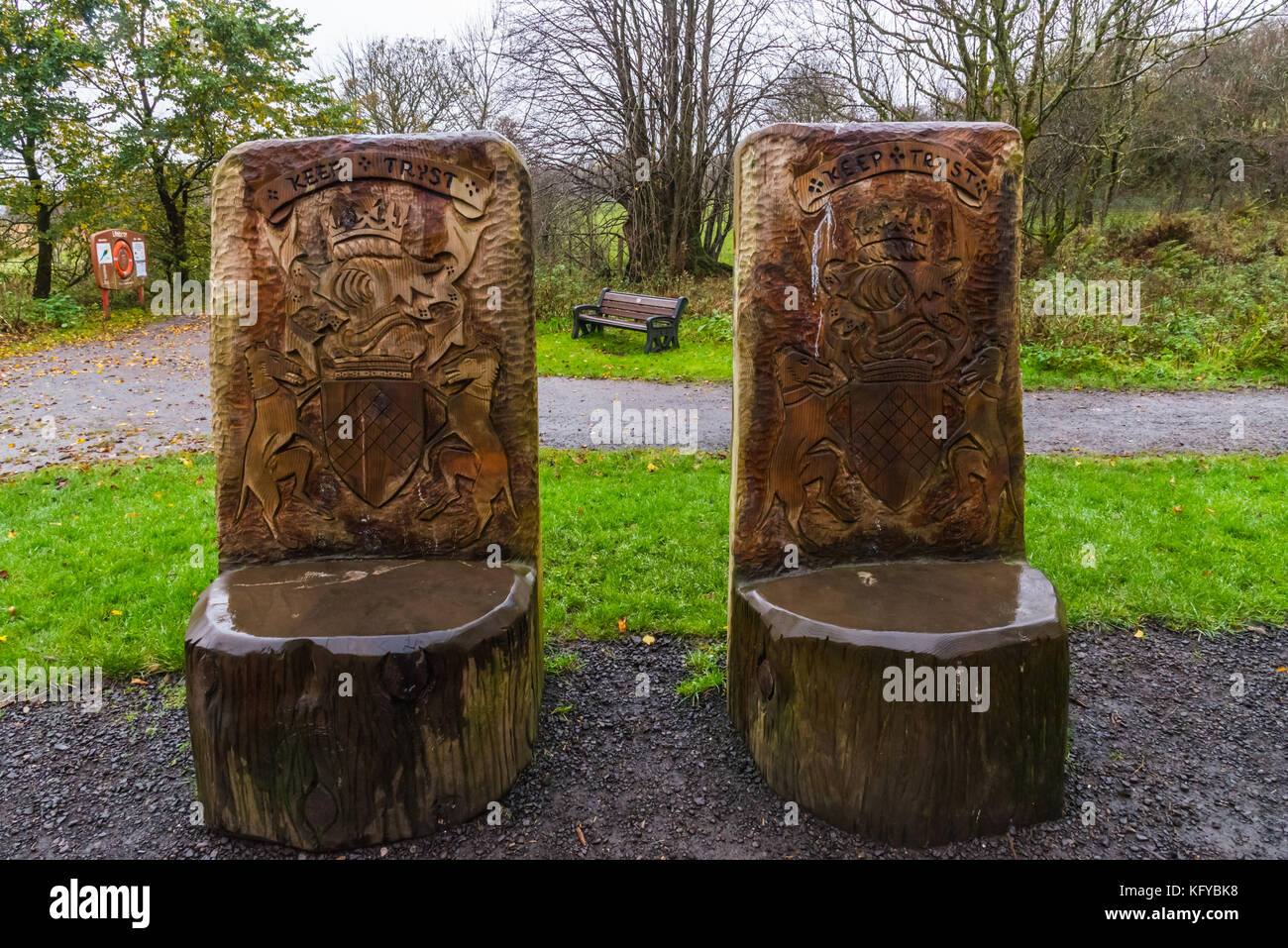Castle Semple, Lochwinnoch, Scotland-October 28, 2017: Nature Trail at ...