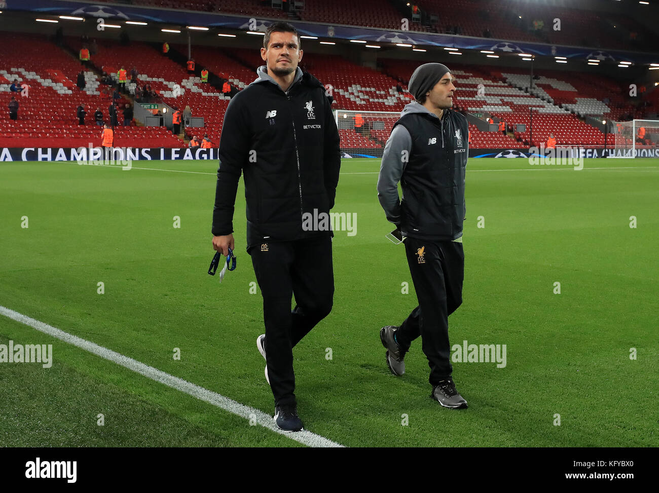 Liverpool's Dejan Lovren arrives for the UEFA Champions League, Group E ...