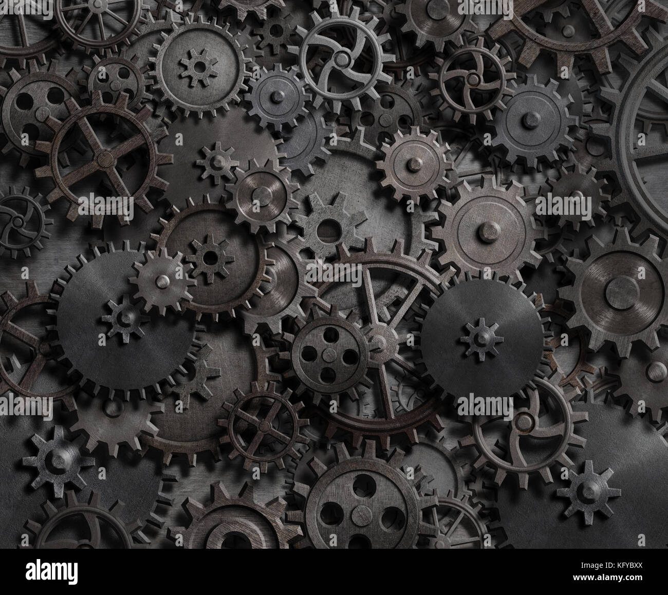 gears and cogs background 3d illustration Stock Photo - Alamy