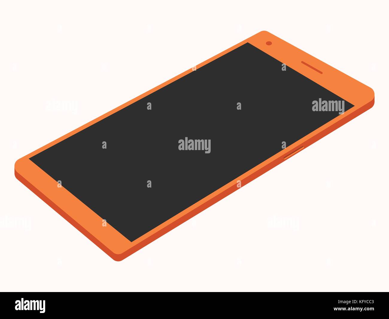 Smartphone isometric on a white background. Vector illustration Stock ...