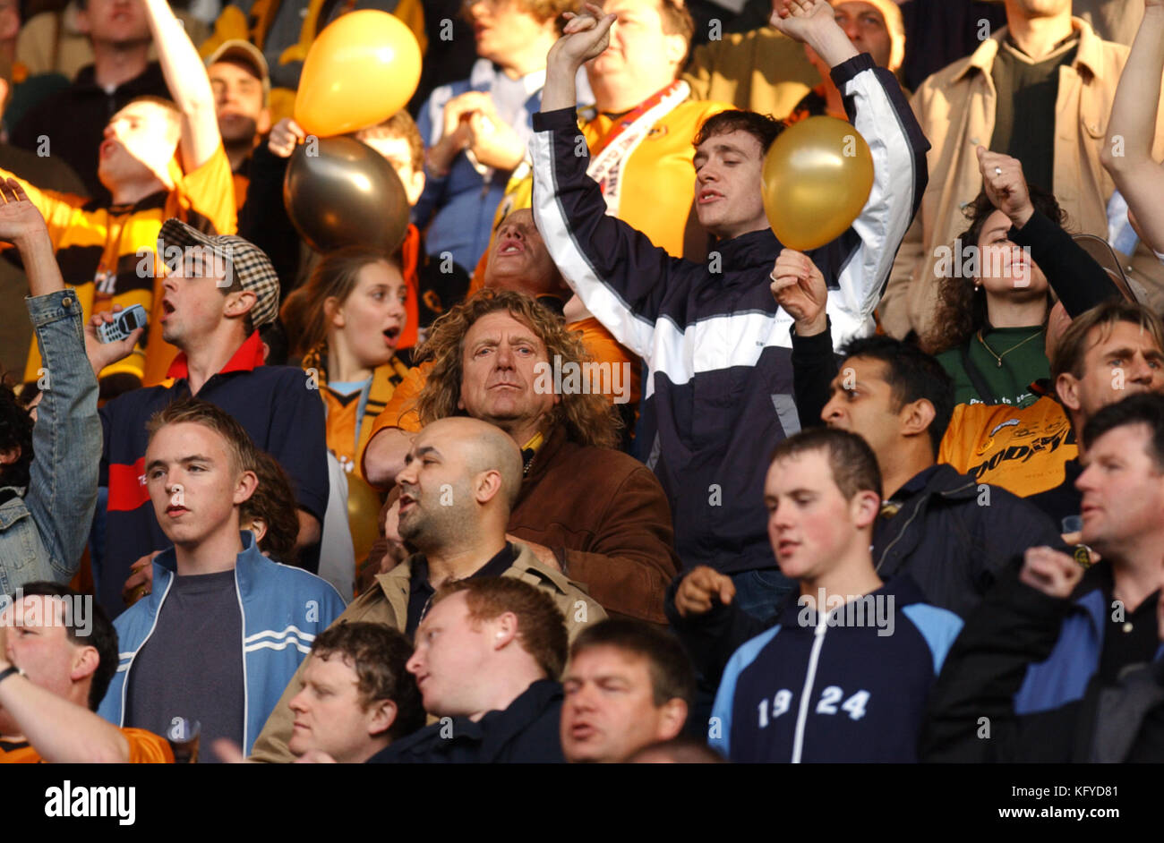 Led Zeppelin singer Robert Plant supporting Wolverhampton Wanderers ...