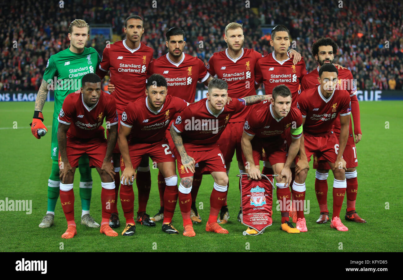 The Liverpool team group during the UEFA Champions League, Group E ...