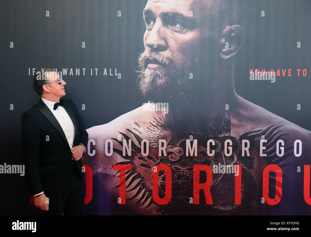 Conor McGregor's father Tony arriving at the Conor McGregor: Notorious ...