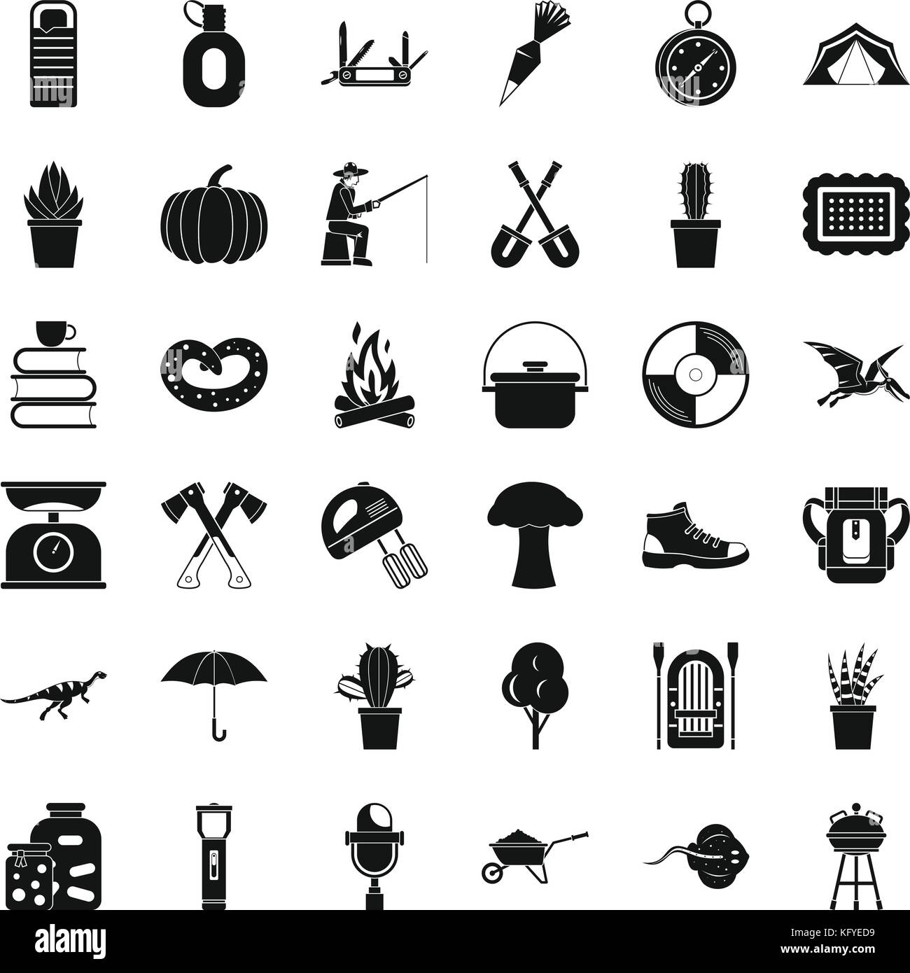 Flashlight icons set, simple style Stock Vector Image & Art - Alamy