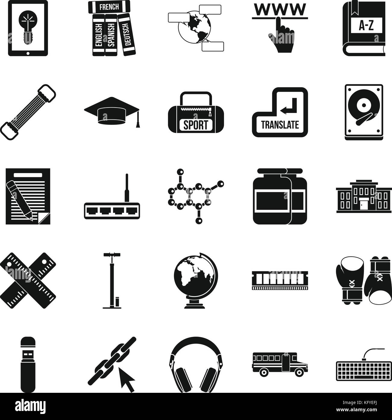 Theory icons set, simple style Stock Vector Image & Art - Alamy