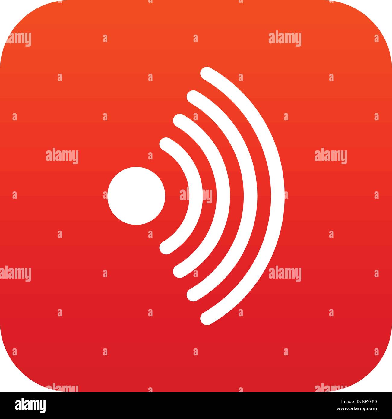 Wireless network symbol icon digital red Stock Vector Image & Art - Alamy