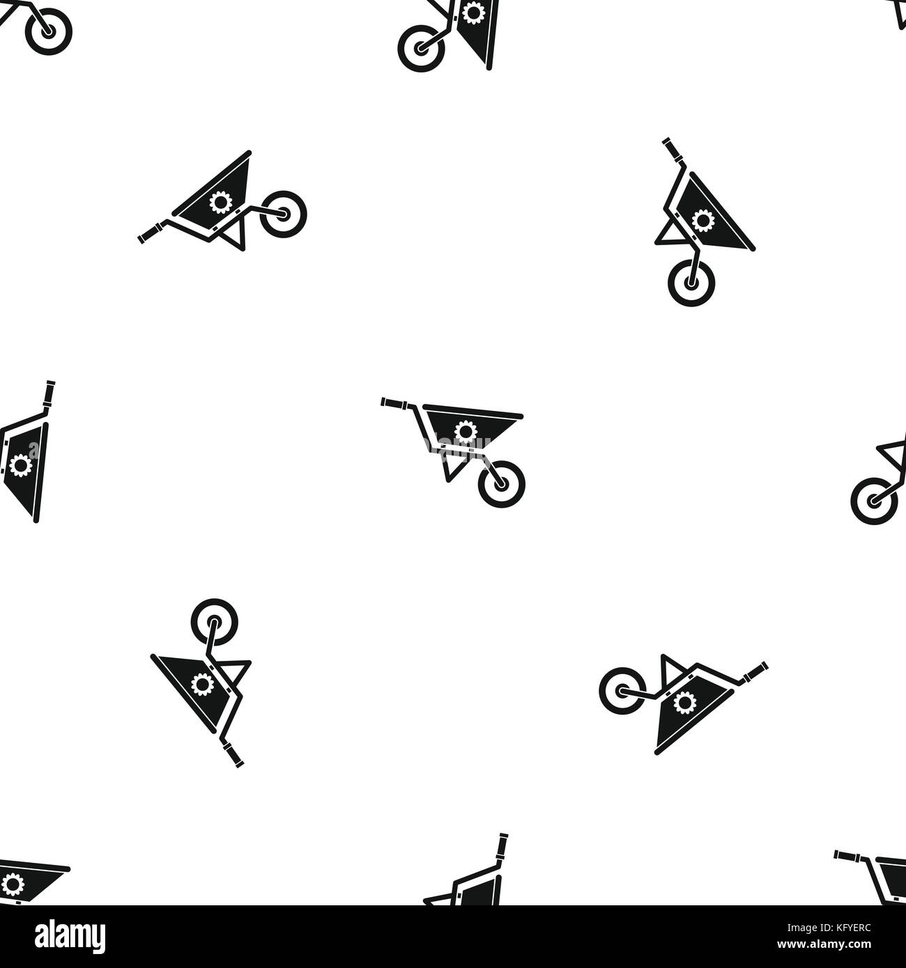 Wheelbarrow pattern seamless black Stock Vector Image & Art - Alamy
