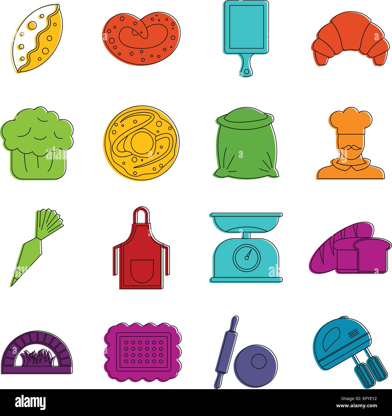 Doodle scales icon Cut Out Stock Images & Pictures - Alamy