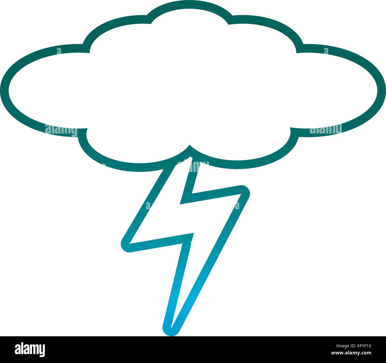 cloud and thunder icon Stock Vector Image & Art - Alamy