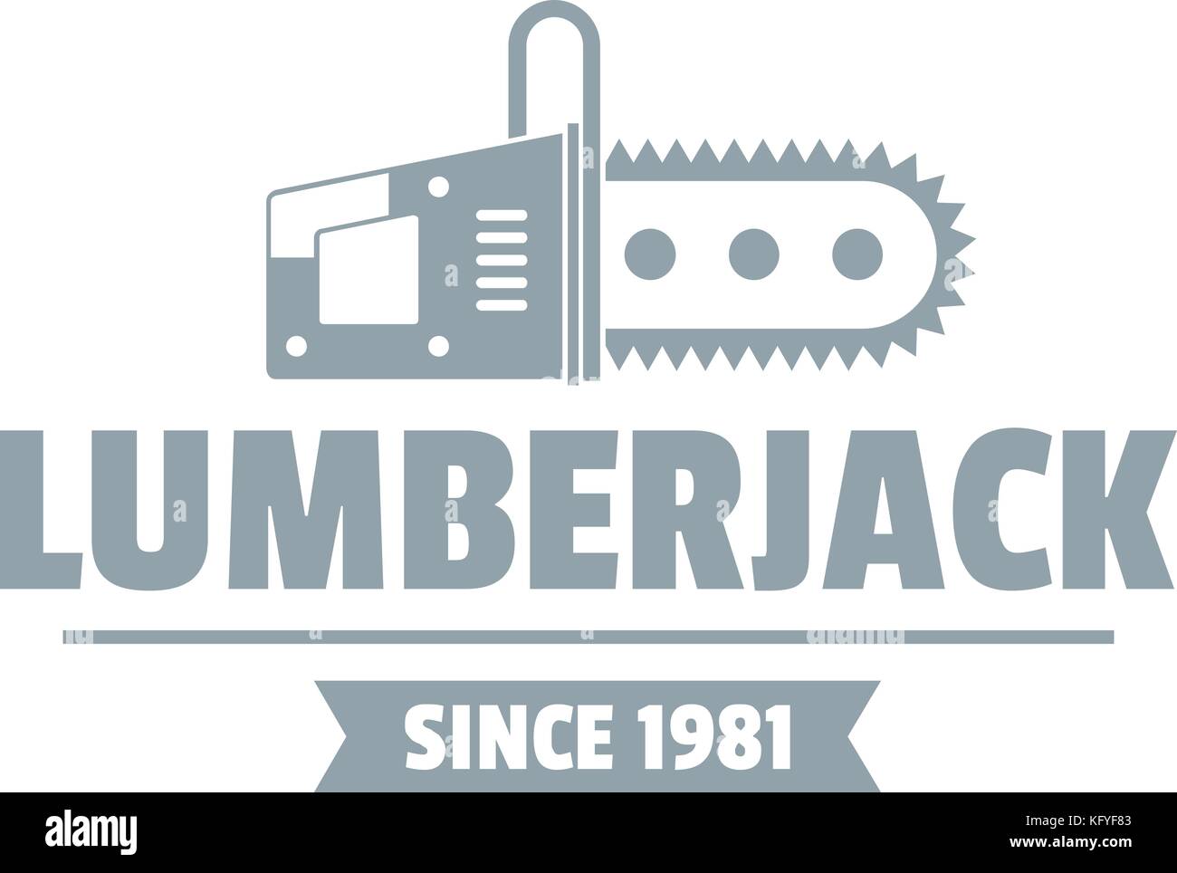 Lumberjack logo, simple gray style Stock Vector Image & Art - Alamy