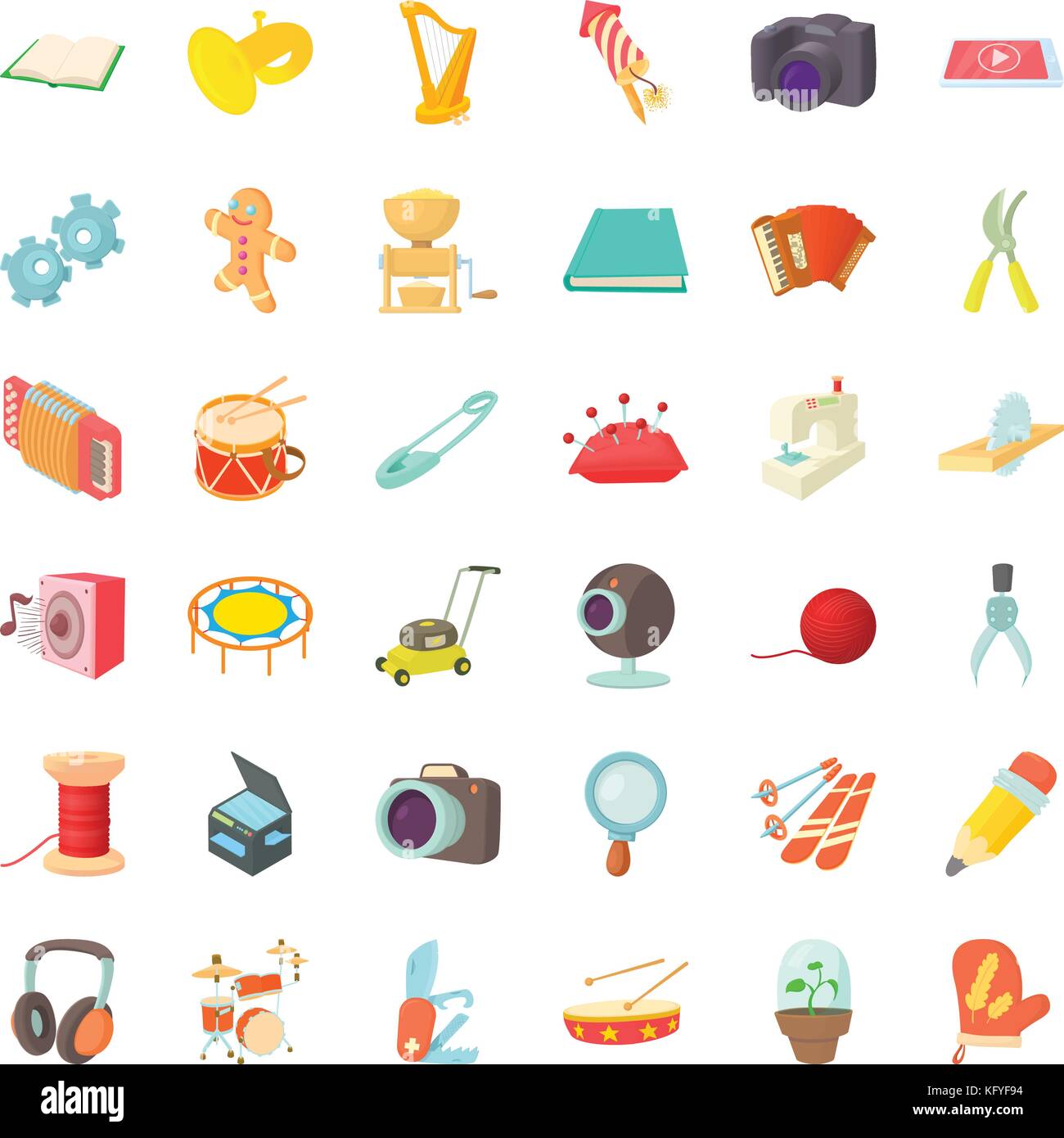 Cook icons set, cartoon style Stock Vector Image & Art - Alamy