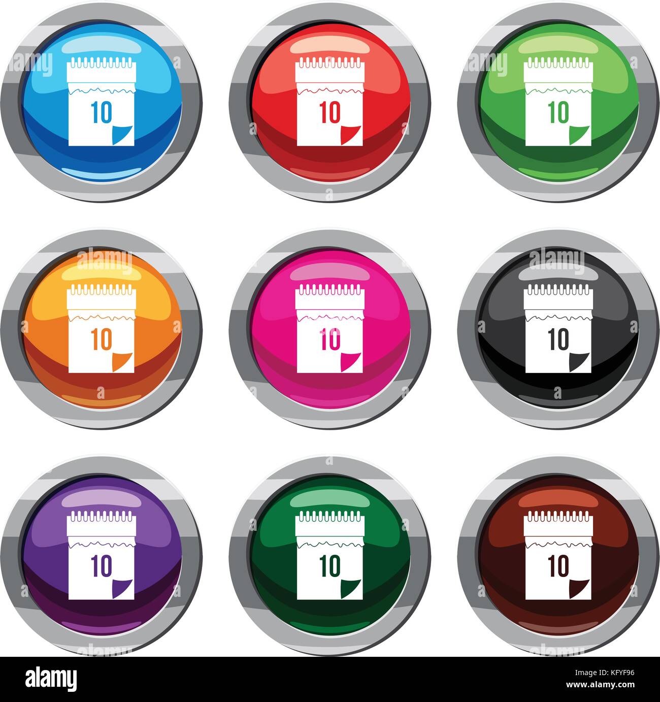 10 date calendar set 9 collection Stock Vector Image & Art - Alamy